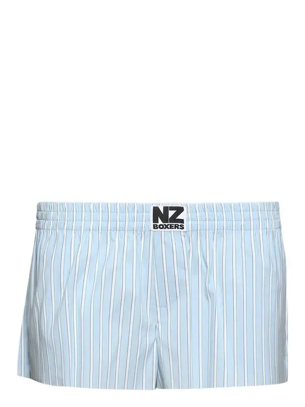 Natasha Zinko Striped Short Shorts - Blue