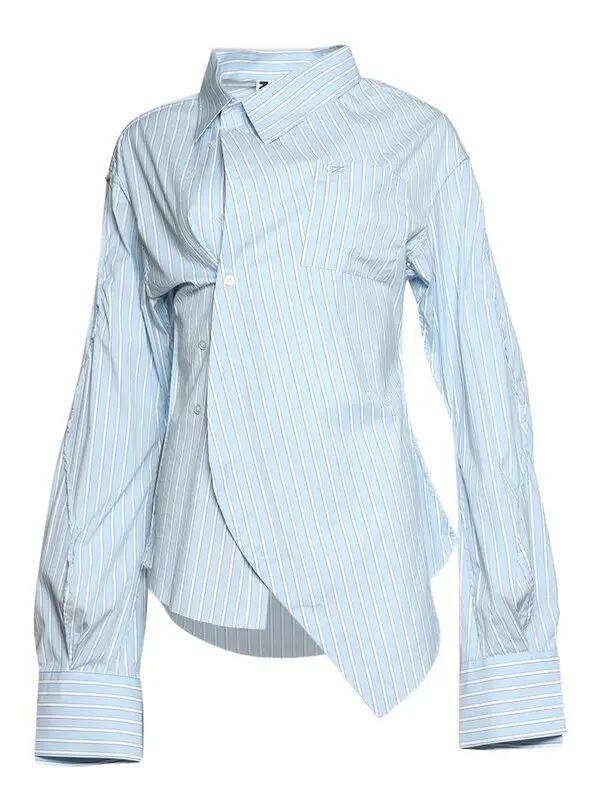 Natasha Zinko Striped Cotton Shirt - Blue
