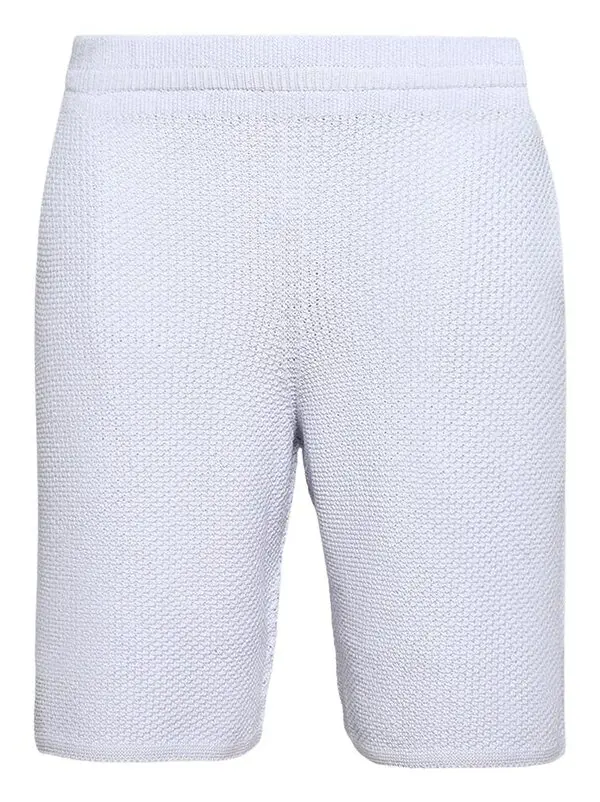 Issey Miyake Rustic Knit Shorts - Light  Blue