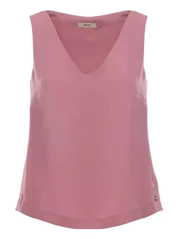 Herno V-neck Sleeveless Blouse - Pink