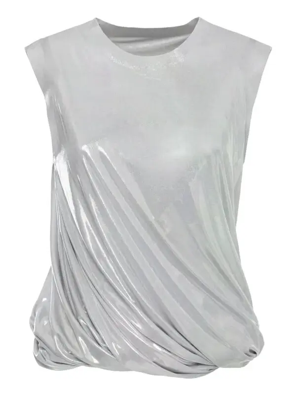 Norma Kamali Draped Sleeveless Vest - Silver