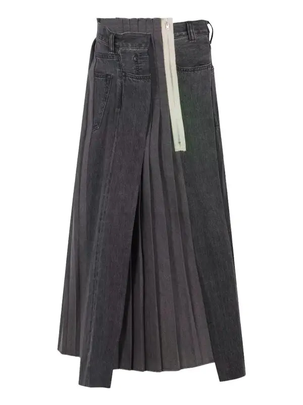 KURO Remake Mark Vi Denim Skirt - Black