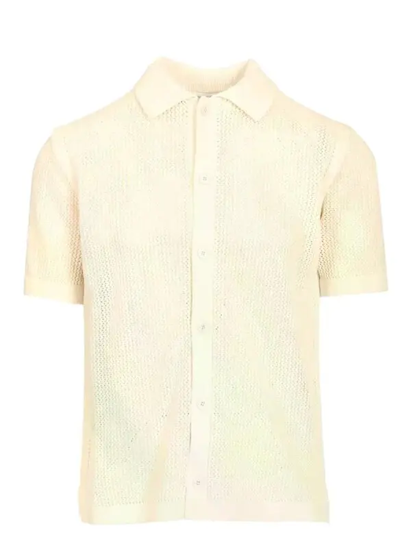 Maison Kitsuné Open-knit Short-sleeve Cardigan - Neutrals
