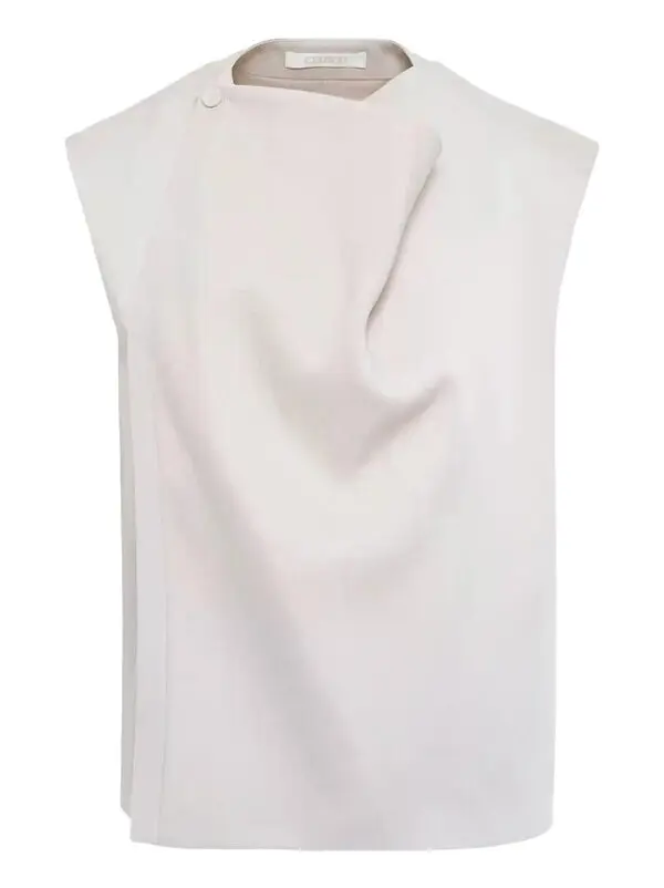 CLUB21 Draped Woven Top - Neutrals