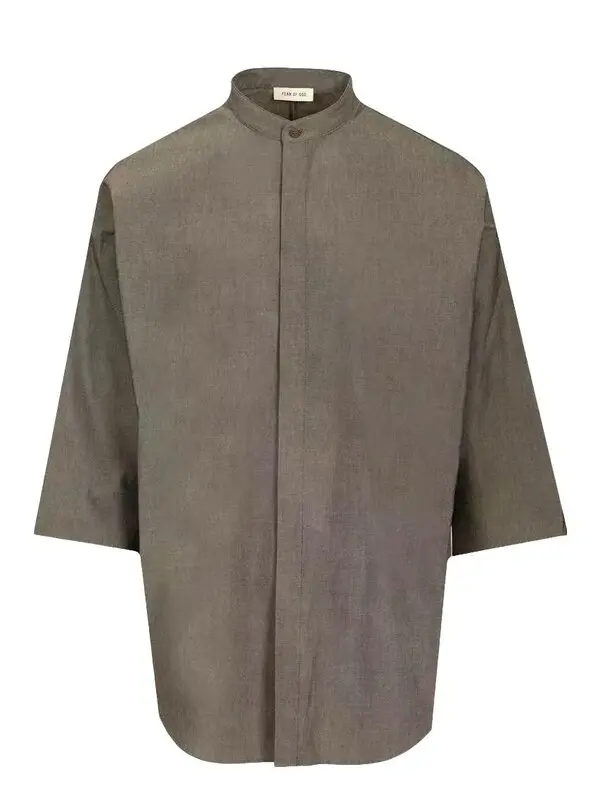 Fear Of God Mandarin-collar Shirt - Grey