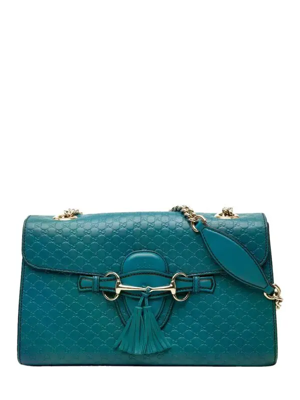 Gucci Medium Micro Guccissima Emily Shoulder Bag - Blue