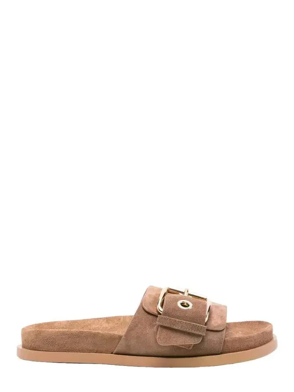Agl Cristina Buckle Sandals - Brown
