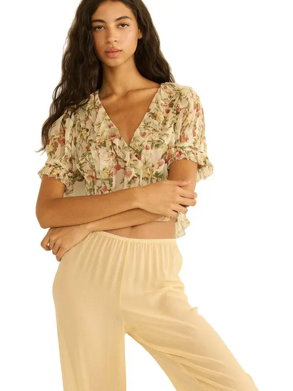 DÔEN Salona Floral Print Top - Cerise Et Fleur