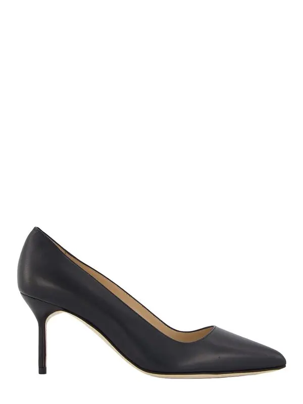 Manolo Blahnik Tora 70mm Leather Pumps - Black