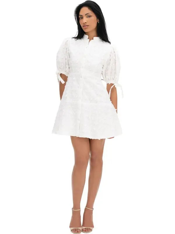 MandiBreeze Harmonia Broderie Mini Dress - White