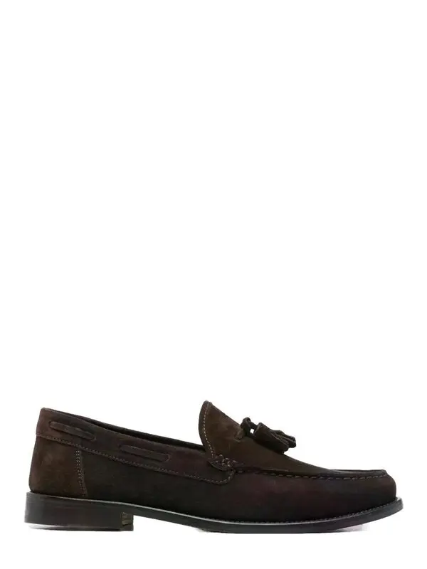 Corneliani Tassel Leather Loafers - Brown