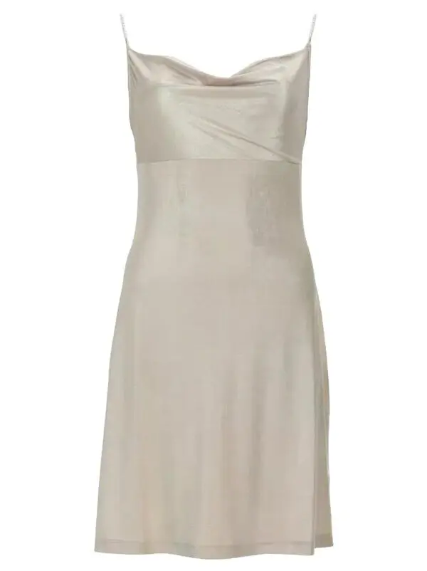 Versace Spaghetti Strap Mini Dress - Neutrals