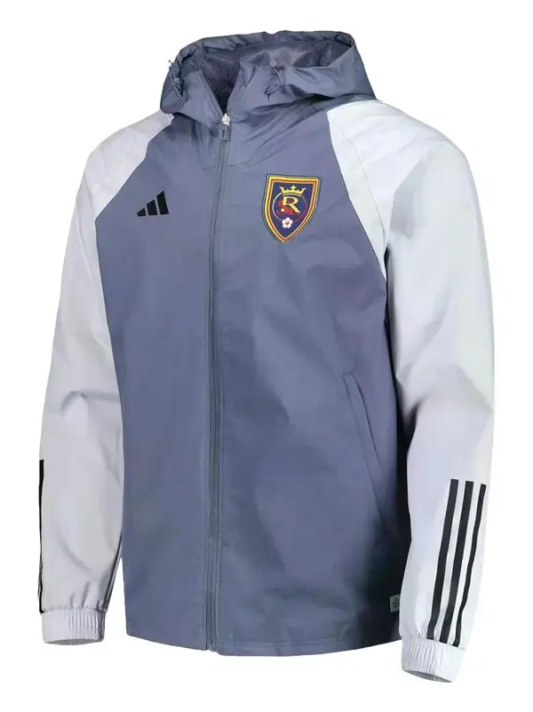 Adidas Real Salt Lake Zip-up Lightweight Jacket - Blue