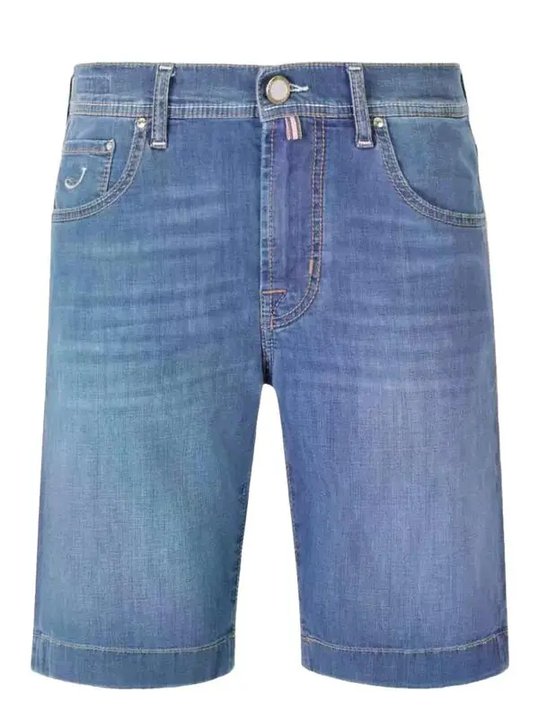 Jacob Cohen Logo-patch Denim Shorts - Blue