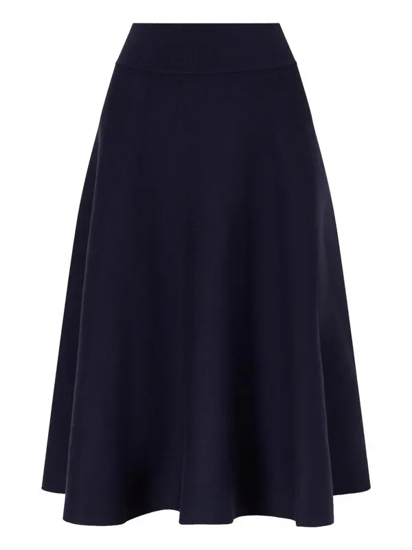 THE FRANKIE SHOP July Woven Midi Skirt - Blue