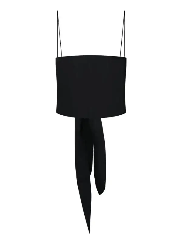 FORTE_FORTE Tie-detail Sleeveless Top - Black