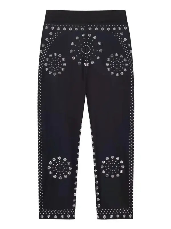 Coperni Mantra-print Cycling Trousers - Black