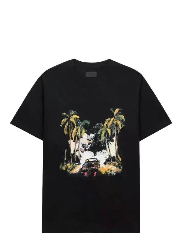 RtA Colin Oversized Graphic T-shirt - Black