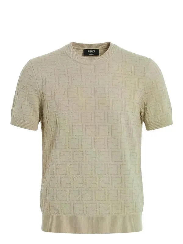 Fendi Ff-pattern T-shirt - Neutrals