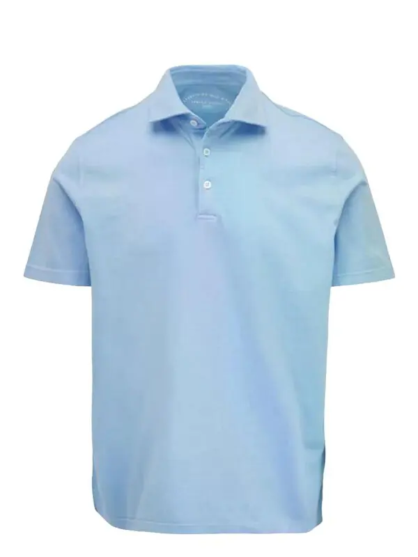 Fedeli Short-sleeve Polo Shirt - Blue