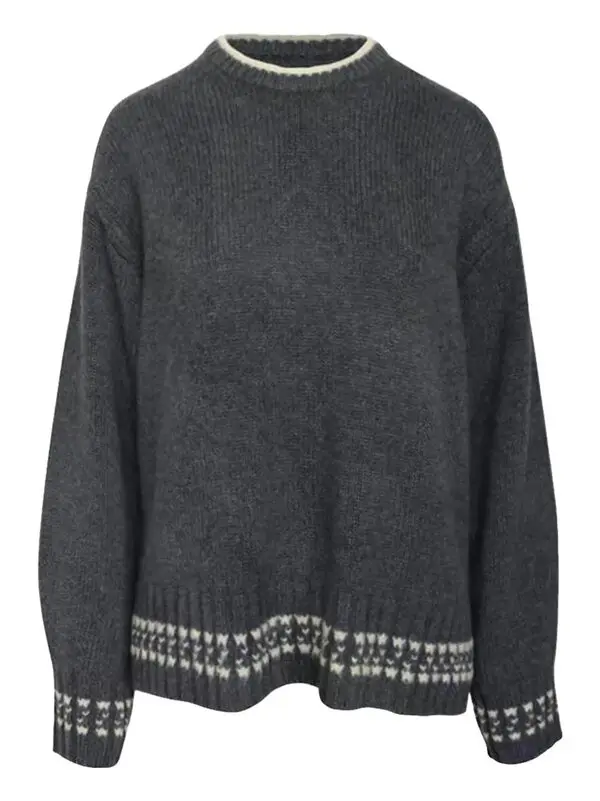 Guest In Residence Crew-neck Knitted Sweater - Grey