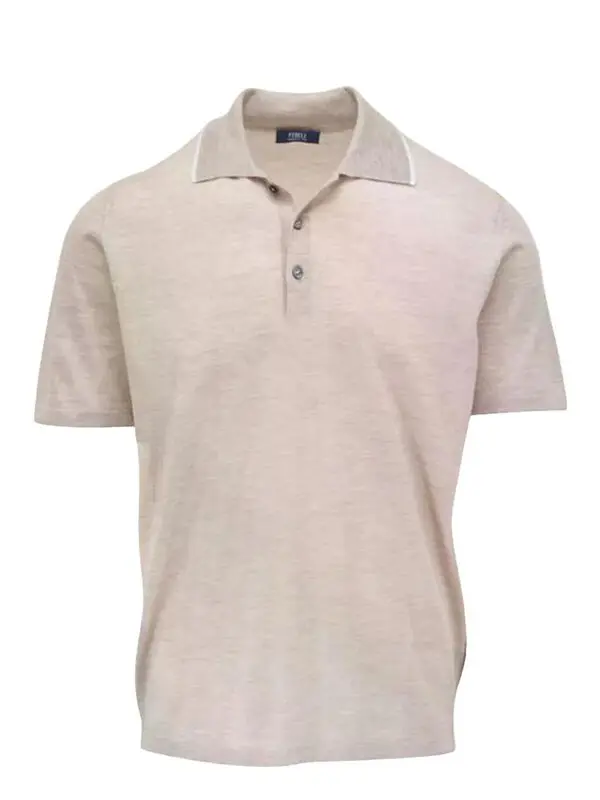 Fedeli Knit Polo Shirt - Neutrals
