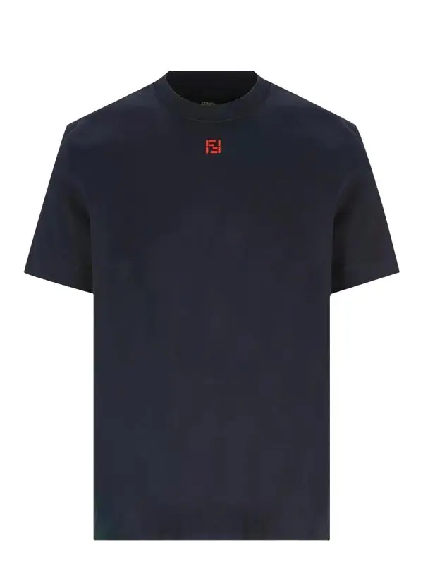 Fendi Logo-embroidered T-shirt - Blue