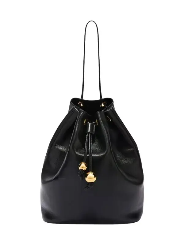Furla Mini Soft Sfera Drawstring Bucket Bag - Black