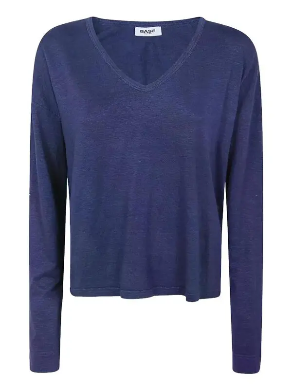 BASE V-neck Knitwear - Blue