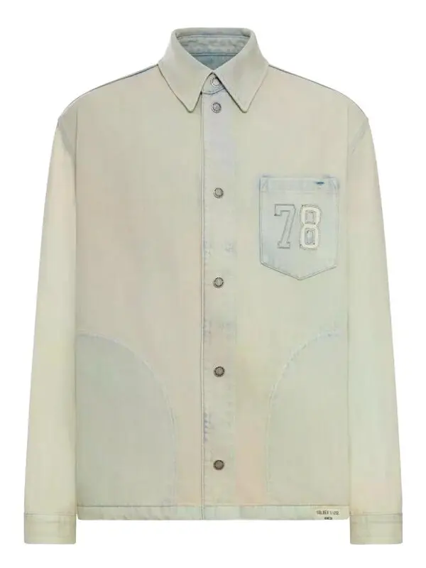 GOLDEN GOOSE Embroidered Denim Jacket - Neutrals