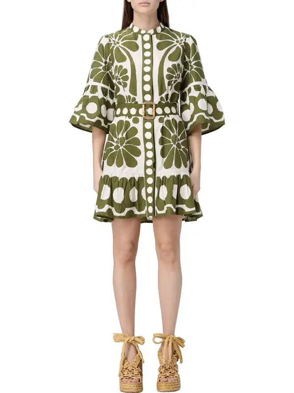 Farm Rio Printed Mini Dress - Green