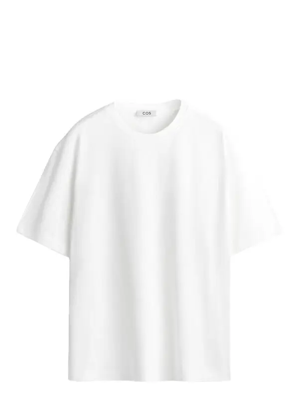 Cos Relaxed Cotton-linen T-shirt - White