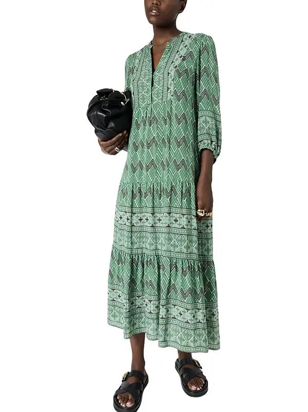 Gerard Darel Riham Tiered Dress - Green