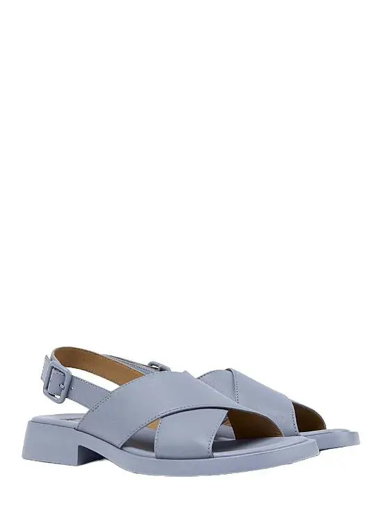 Camper Dana Leather X-strap Sandals - Blue