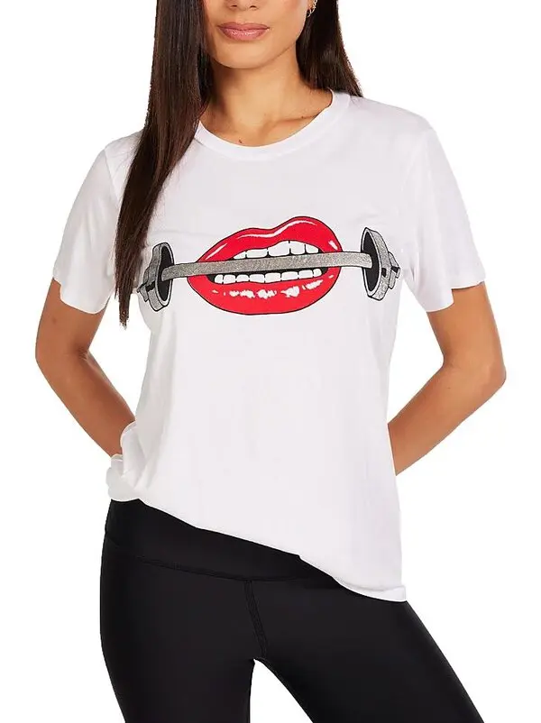 Lauren Moshi Ruthie Barbell Lip Top - White