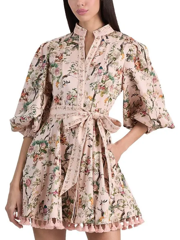 Alice + Olivia Lucy Mini Shirt Dress - Sunset Grove