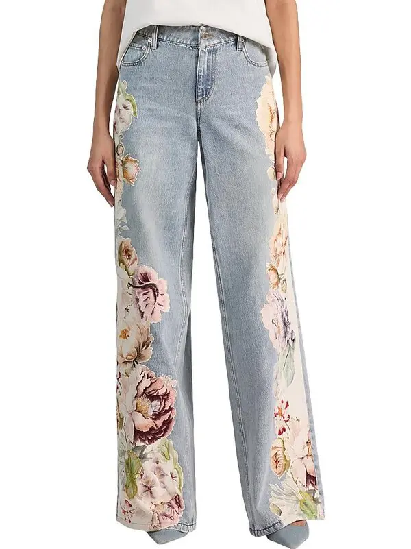 Alice + Olivia Baggy Jeans - Sierra Vintage Multi