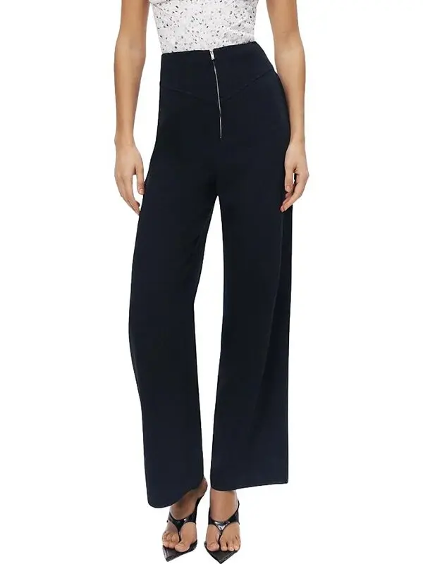 NOCTURNE High-waisted Wide-leg Pants - Black