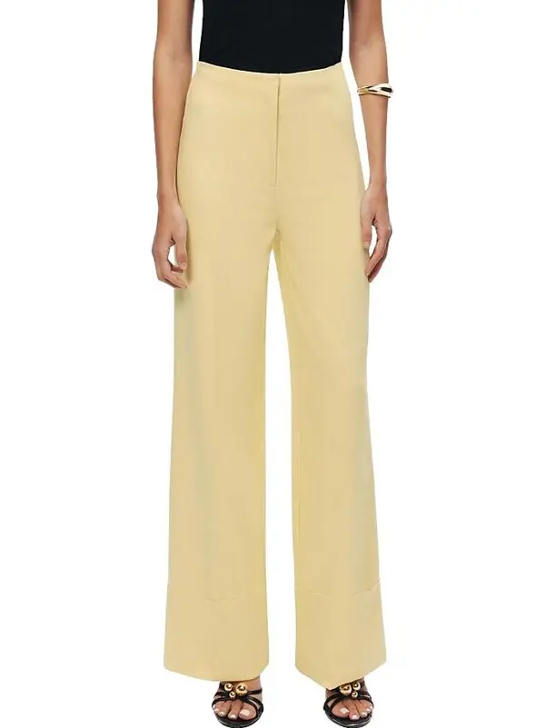 NOCTURNE High-waist Wide-leg Trousers - Yellow