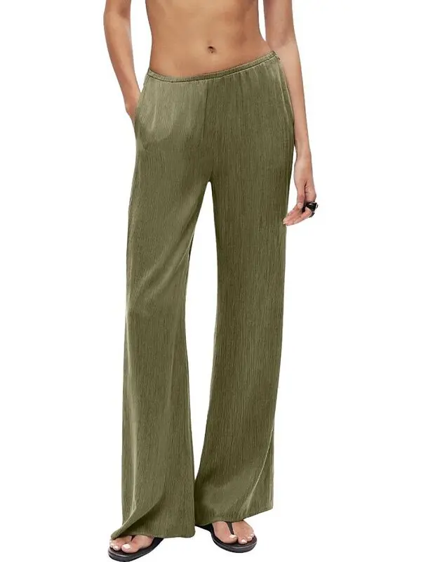 NOCTURNE Relaxed Straight-leg Trousers - Khaki