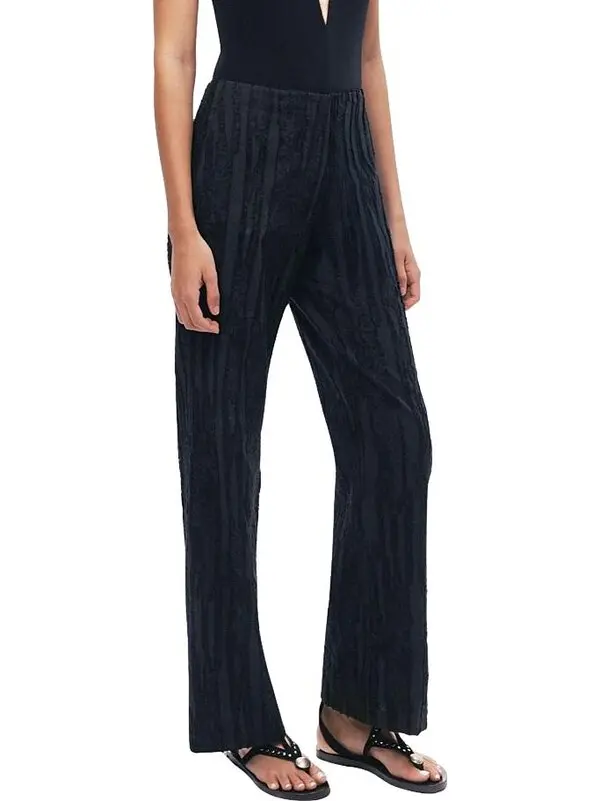 NOCTURNE Relaxed-fit Textured Pants - Black