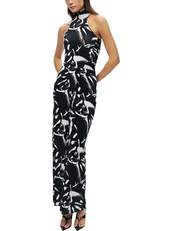 NOCTURNE Printed Halter Maxi Dress - Multi-colored