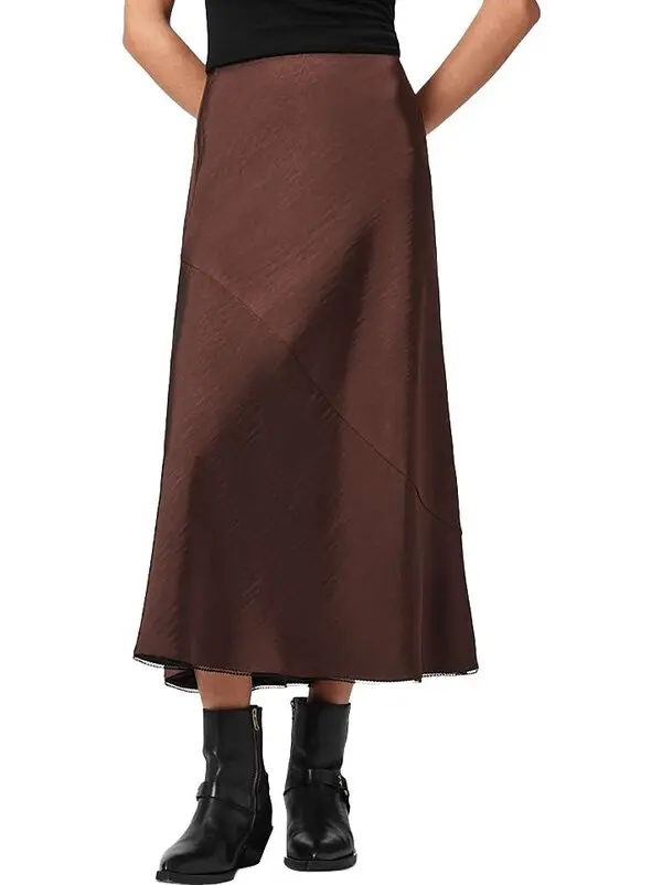 ALLSAINTS Darya Maxi Skirt - Bitter Brown