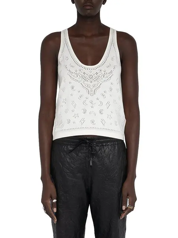 Zadig&Voltaire Jossy Tank 100% Cotton - Eggshell