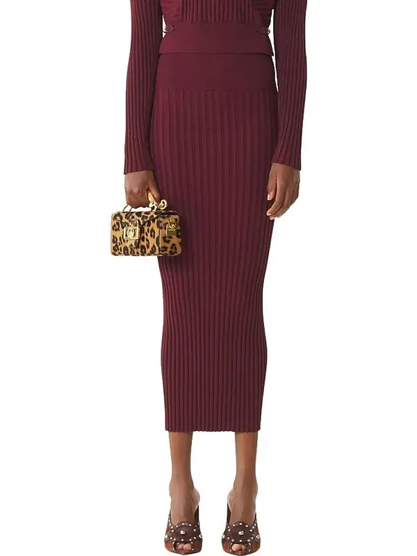 LANVIN Midi Skirt - Cabernet Red