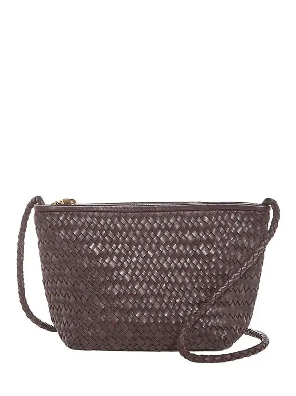 Madewell Signature Woven Leather Crossbody Bag - Coffee Bean
