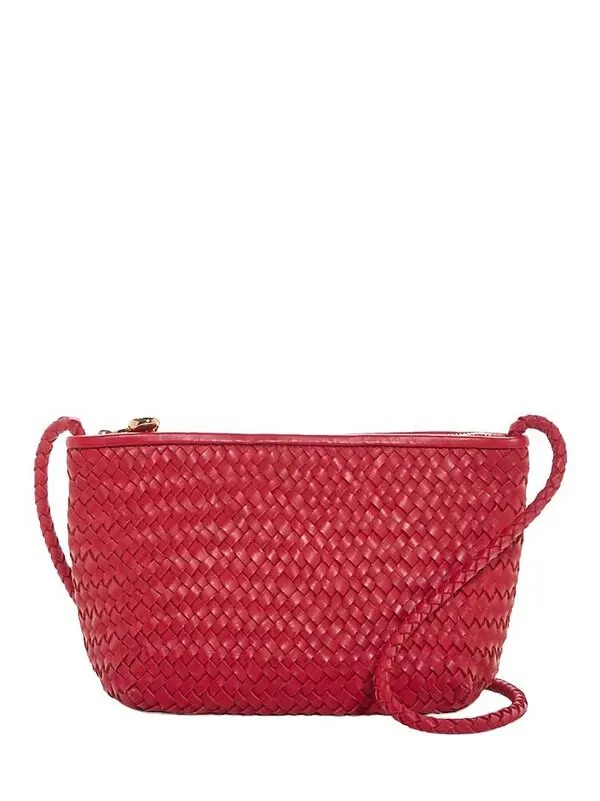 Madewell Signature Woven Leather Crossbody Bag - Scarlet