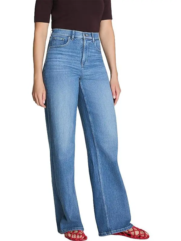 Spanx Authentic Stretch High-rise Wide-leg Jeans - Elysian