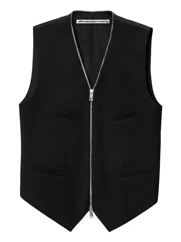 Alexander Wang Tailored Zippered Vest - Black