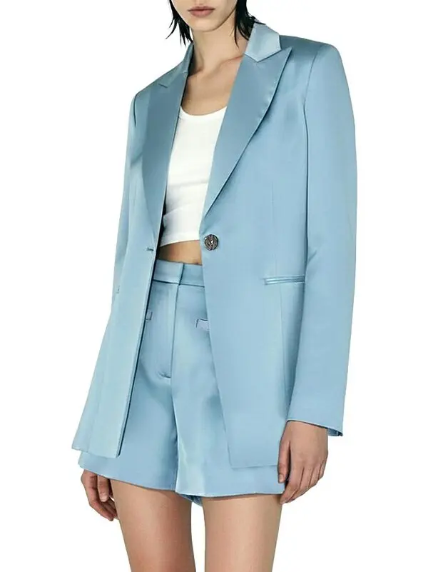 AS By DF Archer Boyfriend Blazer - Turquoise/aqua